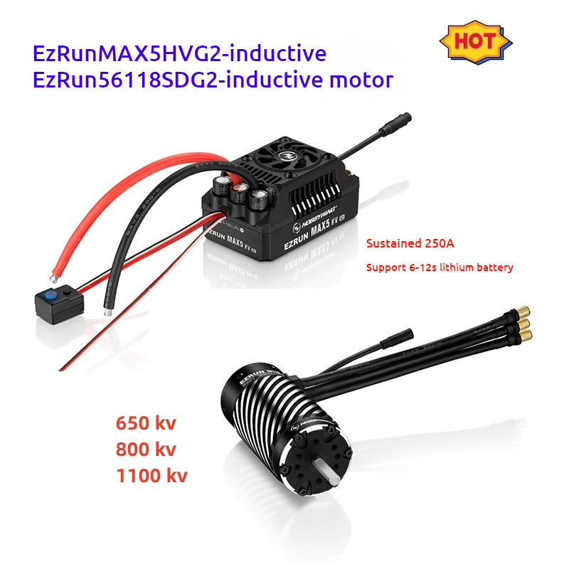 Hobbywing Ezrun MAX5 G2 Sensored Brushless ESC & Motor Combo w/56118SD ...