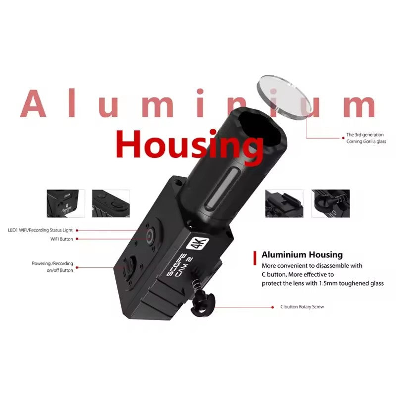 RunCam ScopeCam 2 4K Airsoft Camera Digital Zoom Customized Crosshairs ...