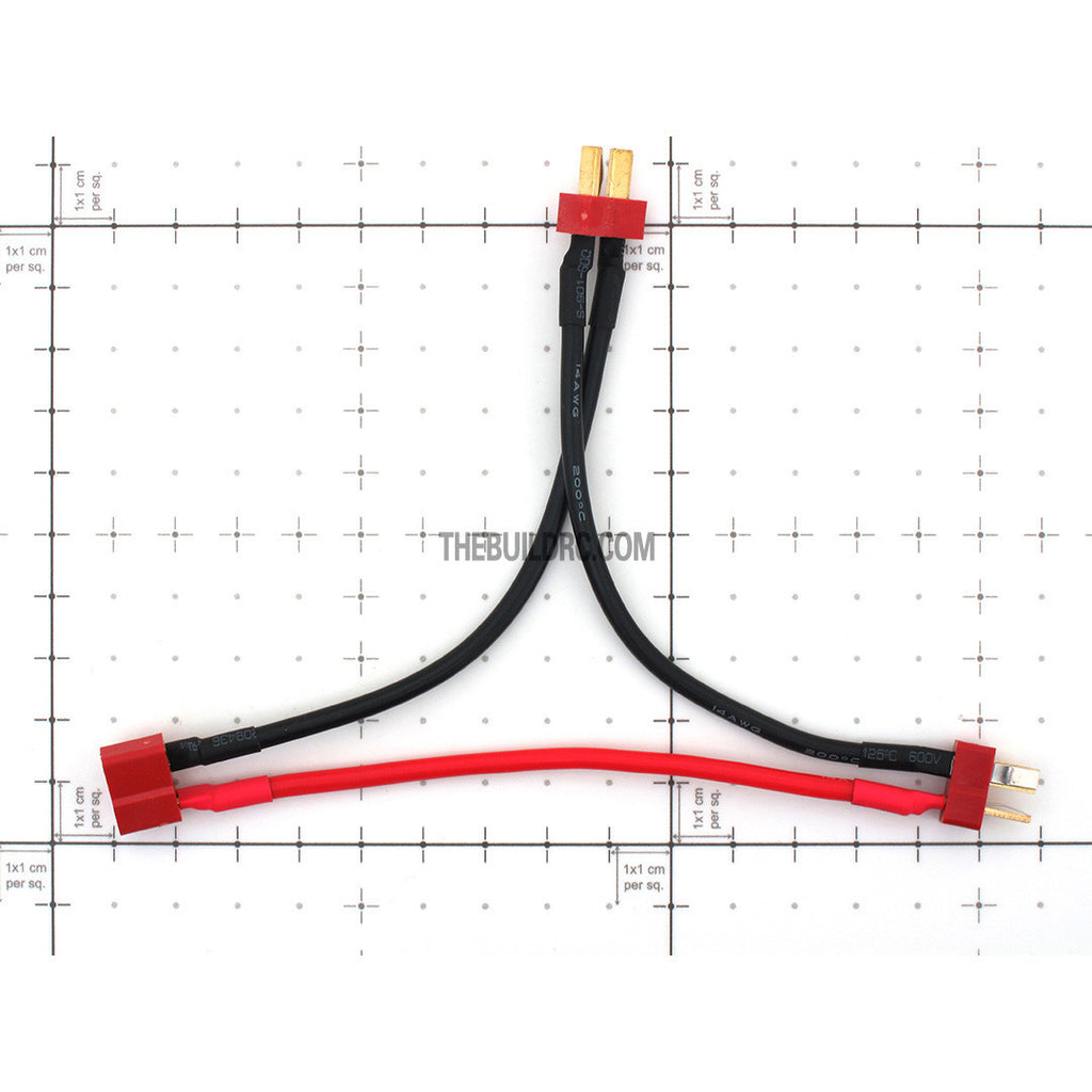 Deans T-Plug Ultra Plug Battery Connector 14 AWG 200?? Cable in Series ...