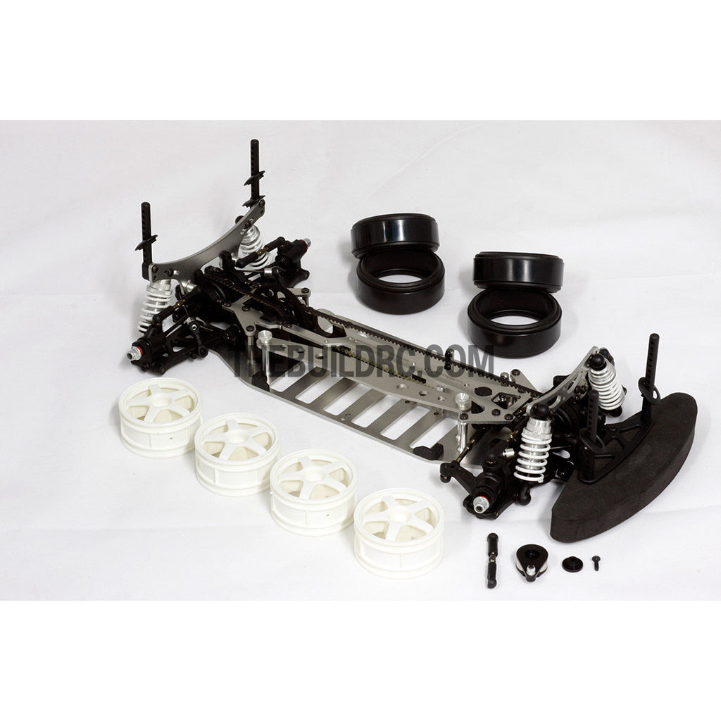 1/10 RC EP XR 4WD On-Road Belt Drive Racing Car Aluminum Chassis - Sil ...