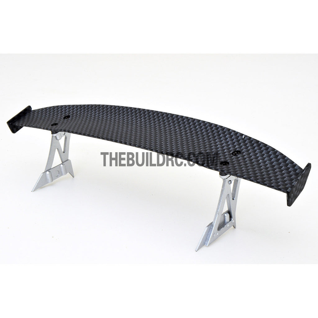 1/10 RC Racing Car 189x33mm Carbon Fiber Pattern GT Wing Rear Spoiler ...
